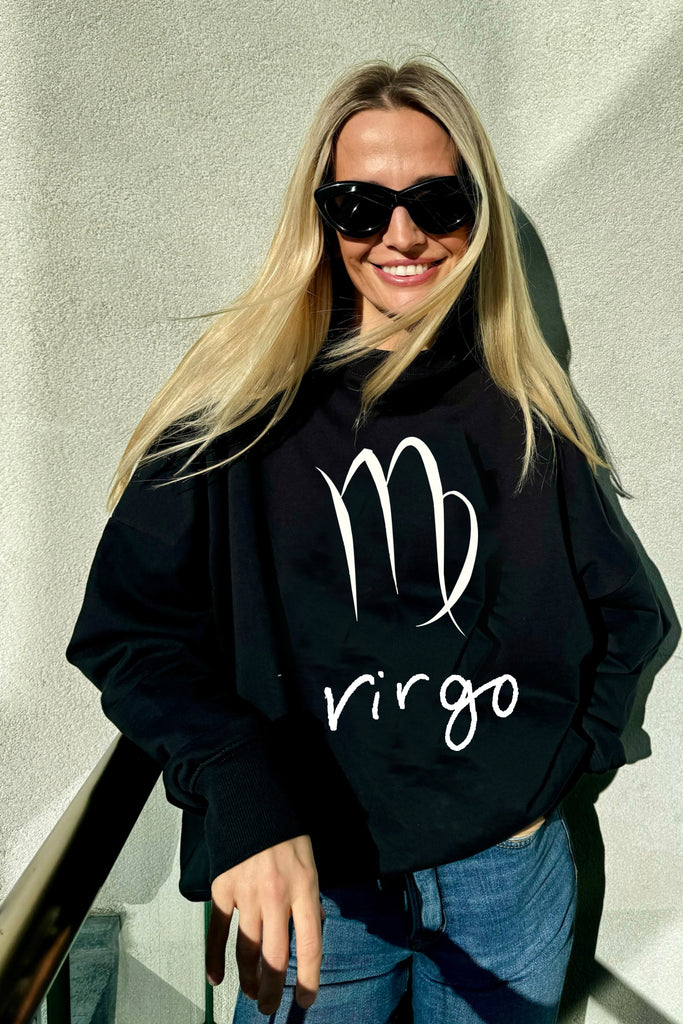 SAMPLE 4010. Astrology Sweatshirt in Noir. – Donna Ida