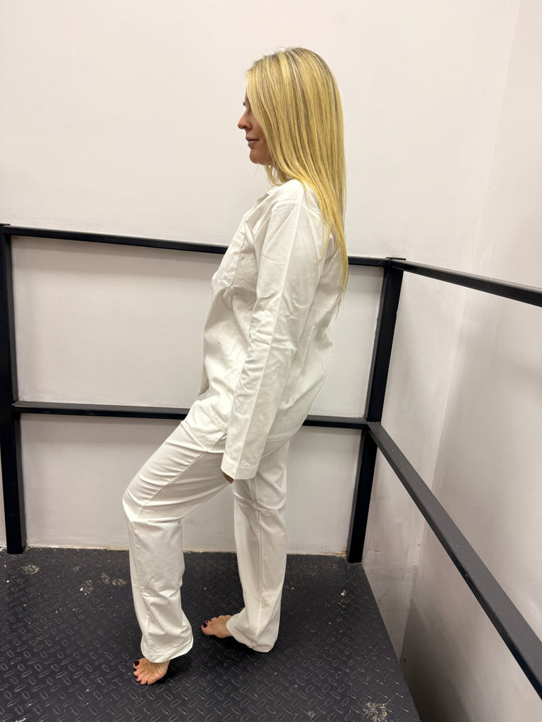 SAMPLE 3243. The Crew Neck Pyjama Set in Stripes. – Donna Ida