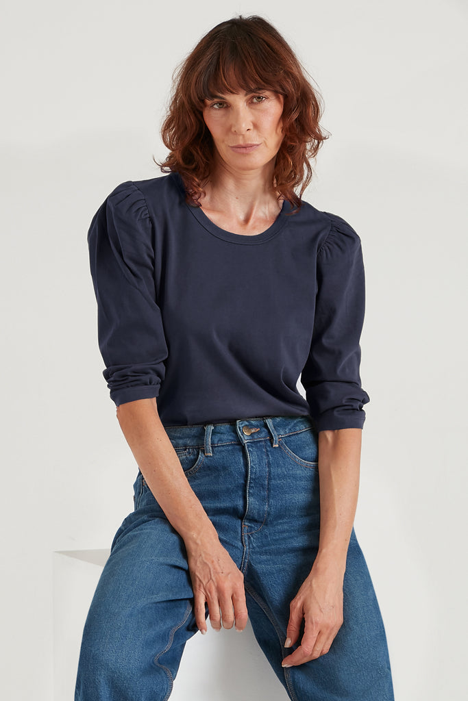 The Classic Puff Tee | Inky [Dark Blue] – Donna Ida