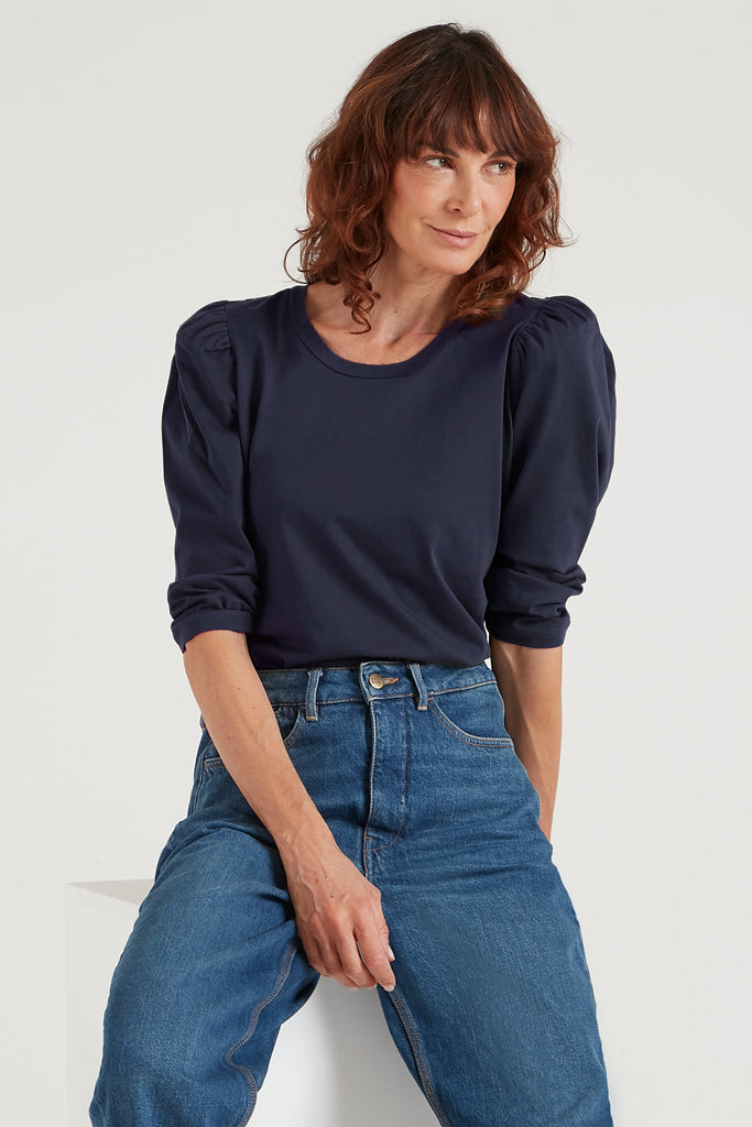 The Classic Puff Tee | Inky [Dark Blue] – Donna Ida